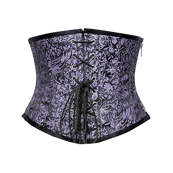 Caroline Straight Cut Underbust Corset -Steel Boned Side Zipper Light ...