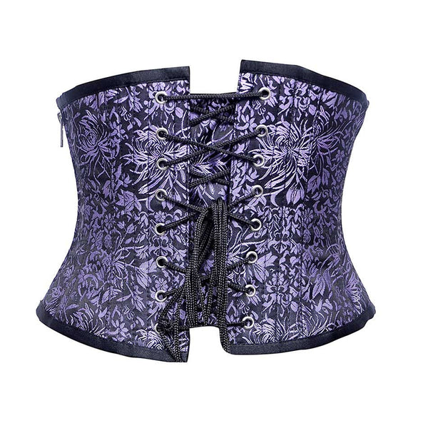 Caroline Straight Cut Underbust Corset -Steel Boned Side Zipper Light ...