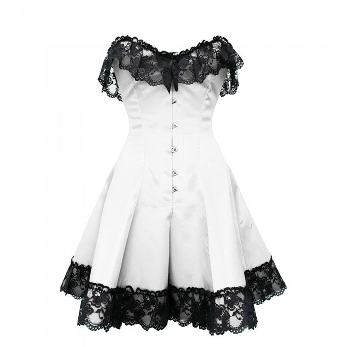 White Corset Gothic Dresses